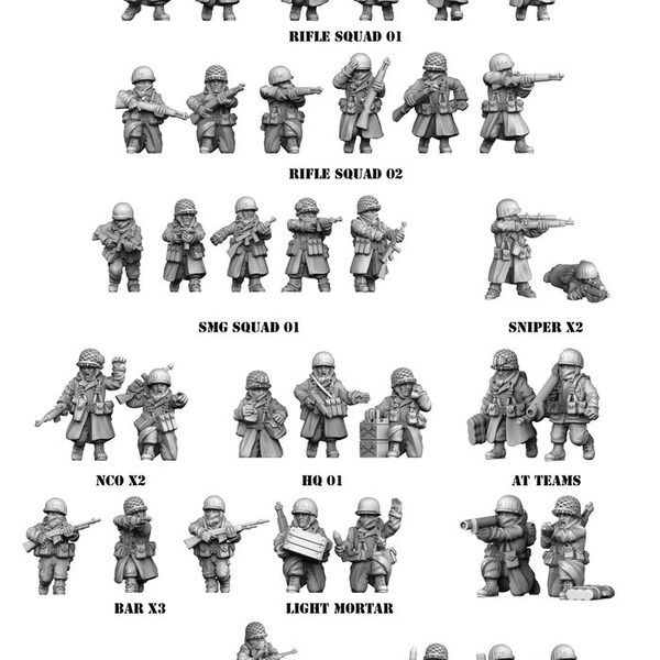 Ww2 Us Army Miniatures - Etsy