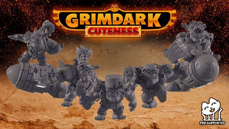 Space Orc Chibi Boys and Rockets for Tank Busting Large Kawai - Etsy