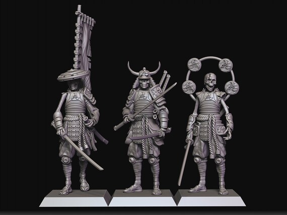 Undead Samurai Swordsmen by Raven Twin Miniatures Ideal for - Etsy