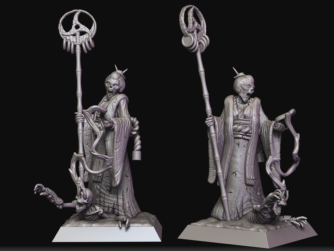 Undead Geisha by Raven Twin Miniatures, Ideal for 28mm-32mm Tabletop ...
