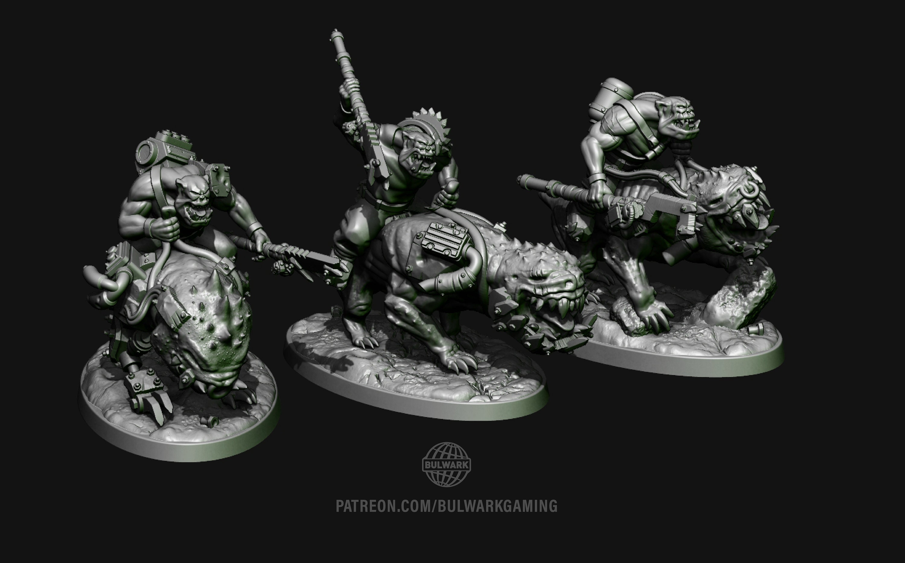 Space Orc Beast Rider Boys for Tabletop Wargaming by Bulwark - Etsy
