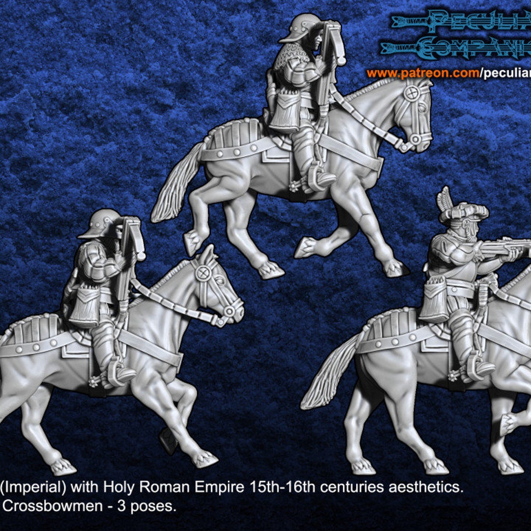 Mounted Crossbowmen, 15th-16th Century German, HRE Style 28mm Scale ...
