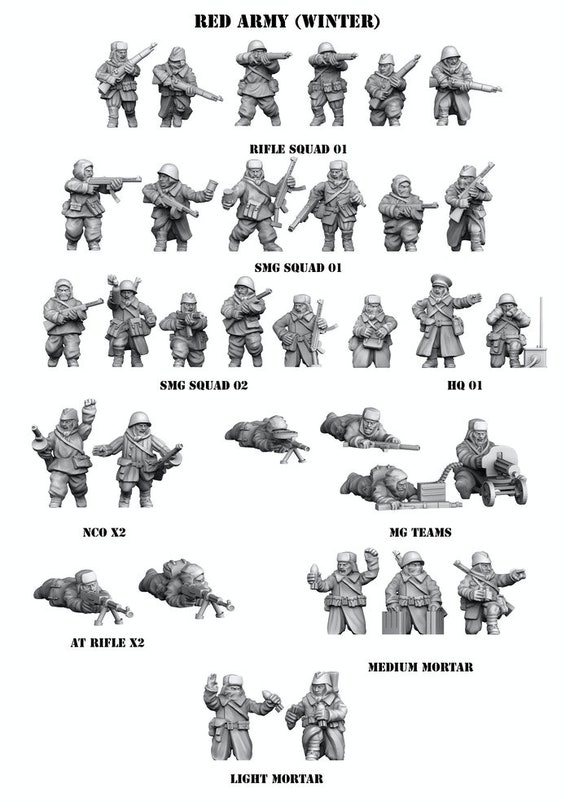 Red Army Winter Forces for WW2 Games and Dioramas. Available - Etsy