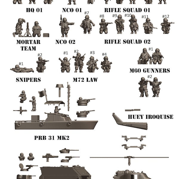 28mm Vietnam Miniatures - Etsy UK