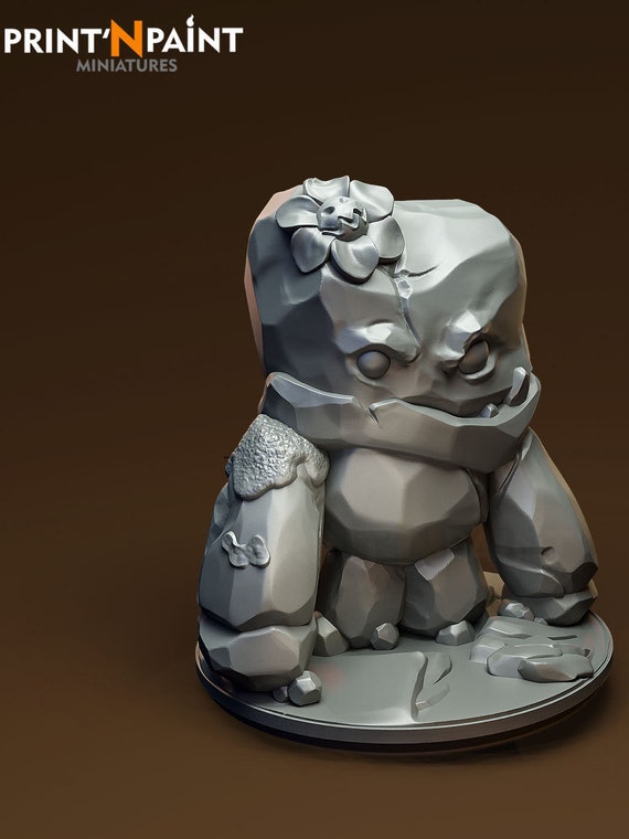 Tiny Stone Golem flintnmarg From - Etsy