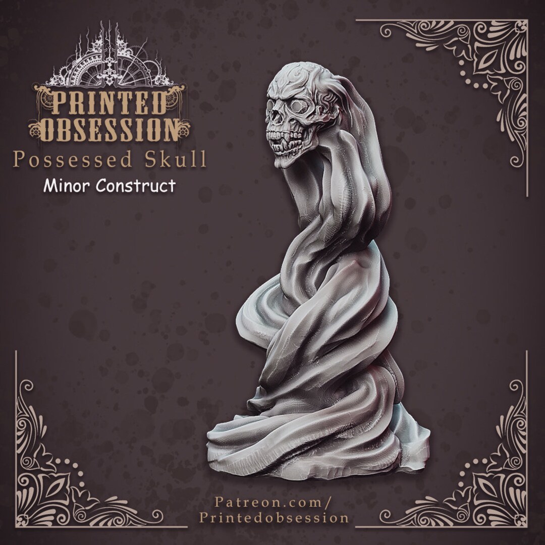 Possessed Skull Halloween Mimic Printed Obsession Model - Etsy