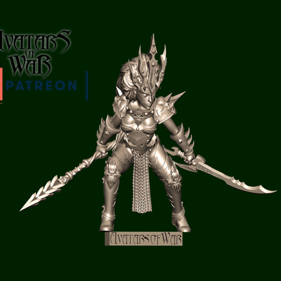 Avatars of War Dark Elf Gladiator Princess #3 - Etsy