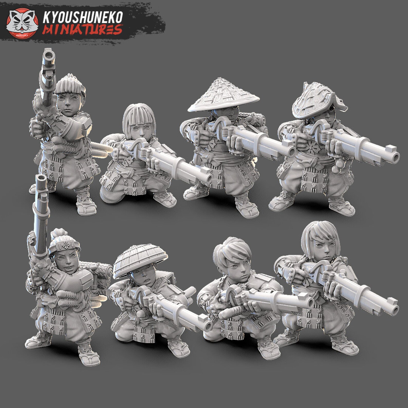Japanese Ashigaru Matchlock Dwarf Women, Made to 32mm Scale, Perfect ...