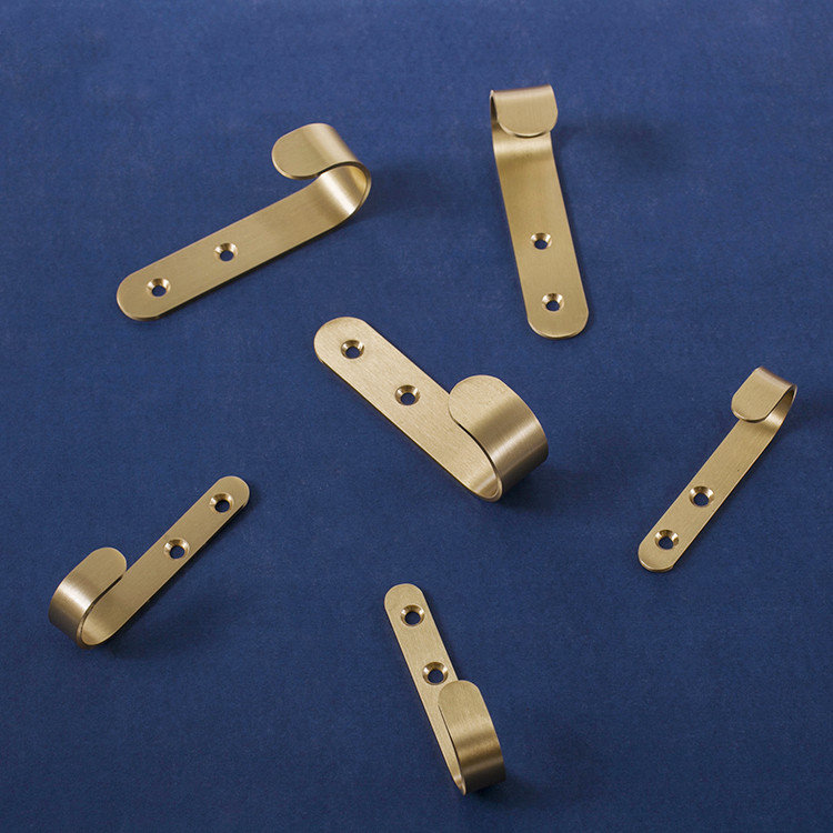 Solid Brass J Hooks Straight Hook Screw Free Hooks Hat | Etsy