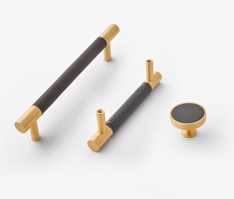 Brass Leather Soft Touch Cabinet Handlescolorful Dresser | Etsy