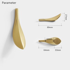 Leaves Solid Brass Cabinet Knob, Leaf Pulls, Kitchen Knobs, Drawer ...