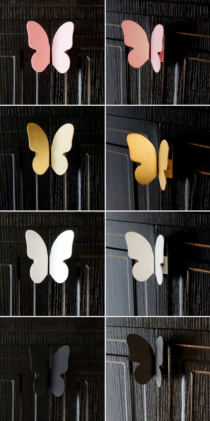 Solid Brass Butterfly Handles Cabinet Knobs Drawer Pulls | Etsy