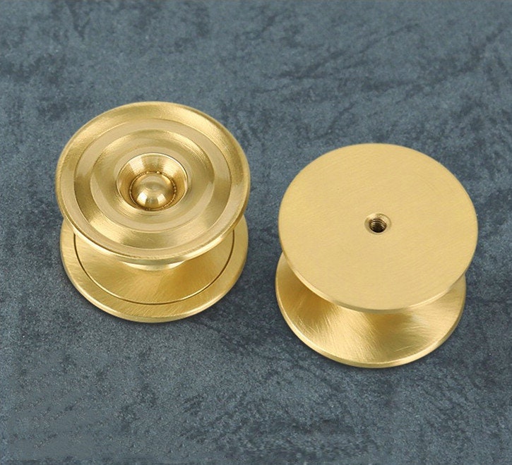 Circle Pulls Pure Copper Handles Round Brass Cabinet Knobs | Etsy