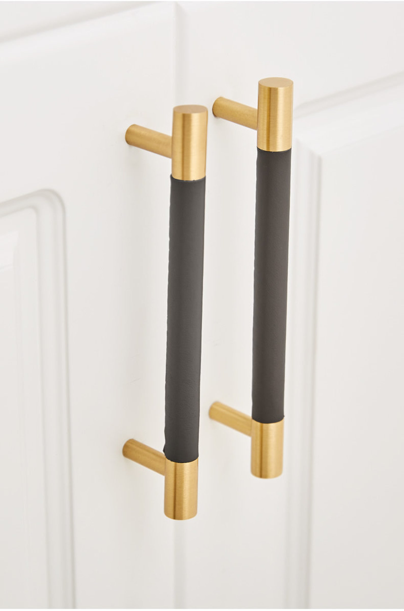 Brass Leather Soft Touch Cabinet Handlescolorful Dresser - Etsy