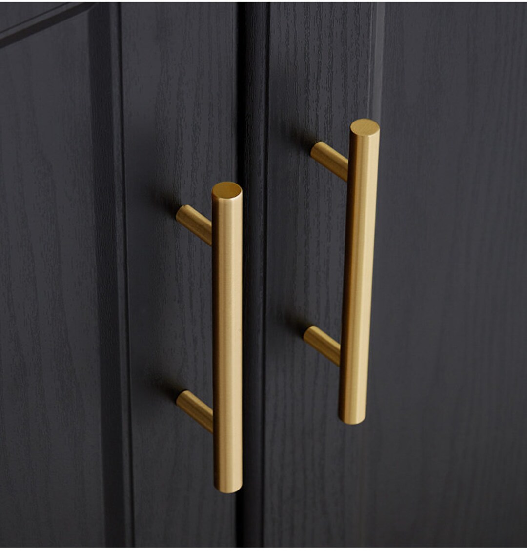 Long T Bar Cabinet Handlessolid Brass Door Handlesdrawer - Etsy