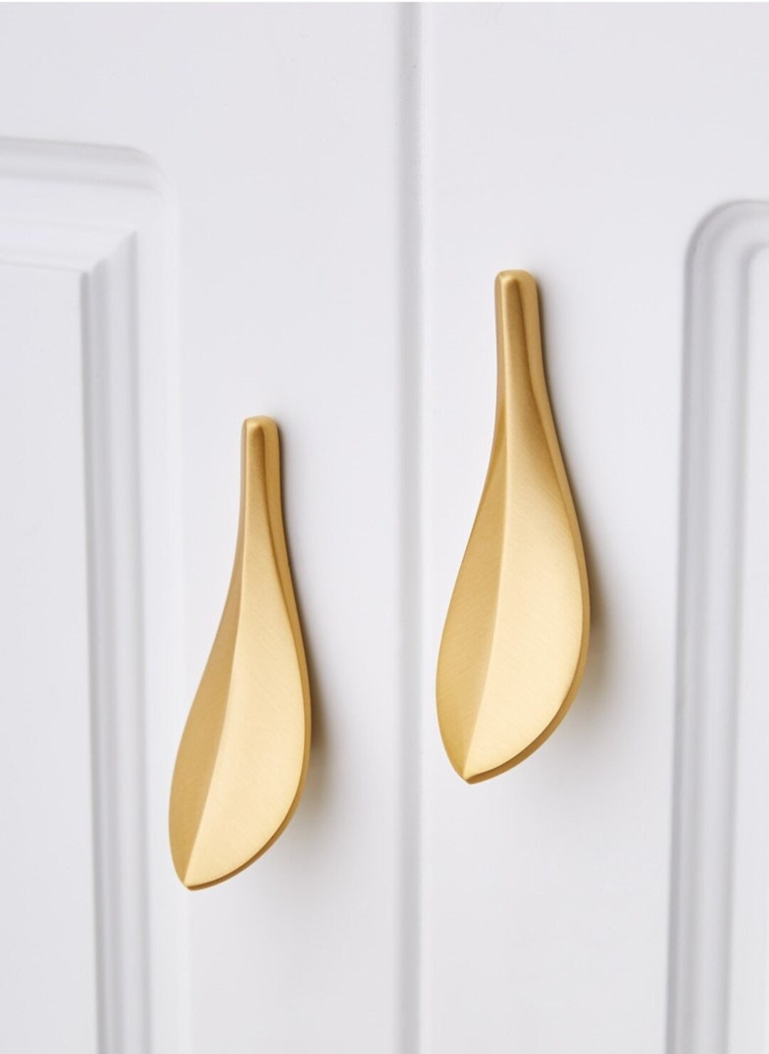 Leaves Solid Brass Cabinet Knob, Leaf Pulls, Kitchen Knobs, Drawer Knobs,replacement Door Pull ...