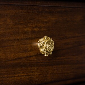 Rose Shape Solid Brass Cabinet Knobs, Kitchen Pulls, Drawer Pulls ...
