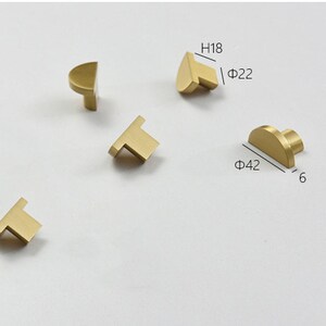 Matte Golden Knobs,solid Brass Semicircle Pulls,half Moon Knobs,fan Cabinet Knobs,bow Drawer ...