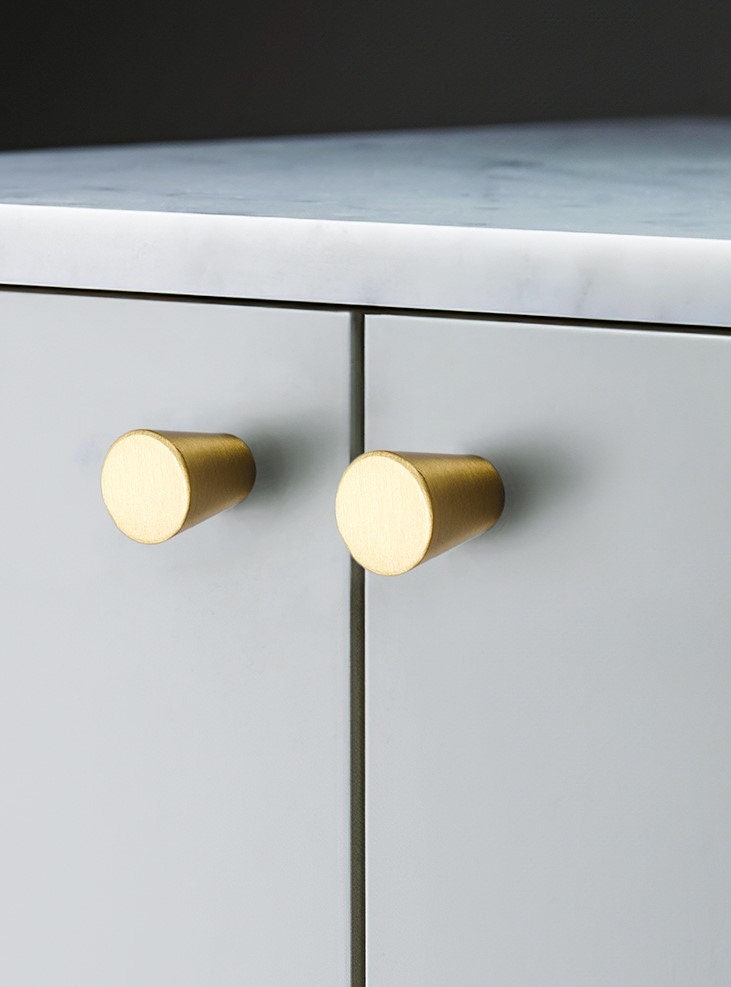 Long T Bar Cabinet Handlessolid Brass Door Handlesdrawer | Etsy