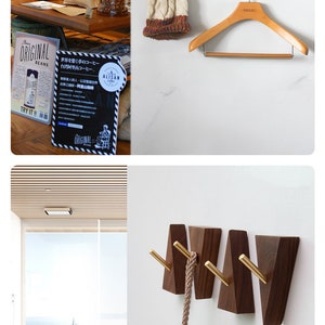 Triangle Wood Hooks, Solid Brass Hooks,solid Wood Hooks, Coat Hooks ...