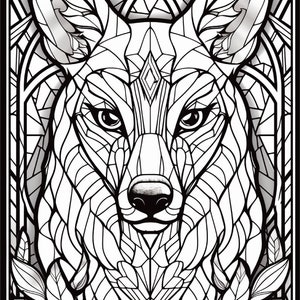 Animals Stained Glass FX 81-85 Adult Coloring Pages 8x11 - Etsy