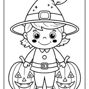 Happy Halloween 11-15 Kids Coloring Pages 8x11 - Etsy