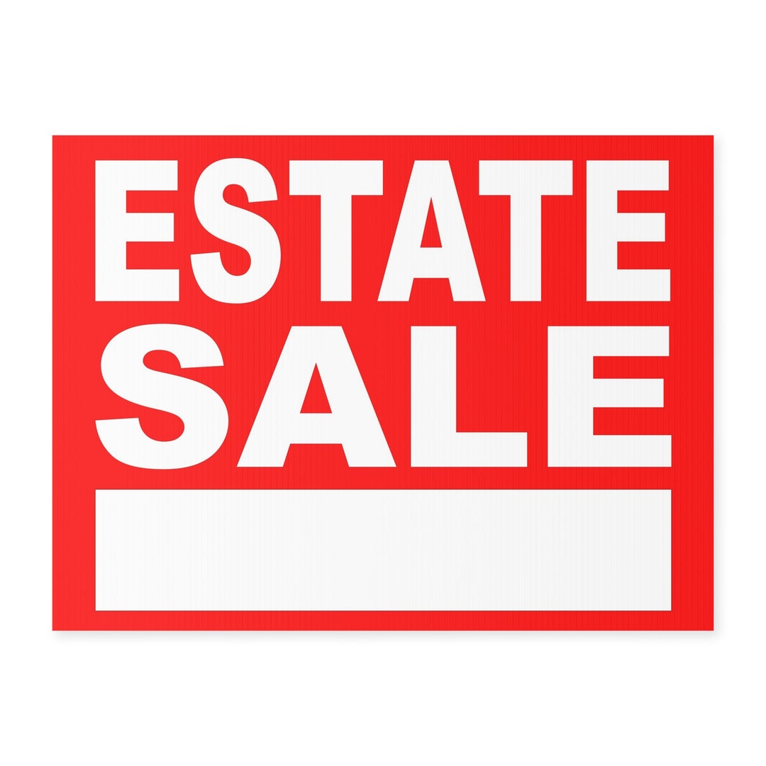 Estate Sale Red Yard Sign 18 X 24 - Etsy