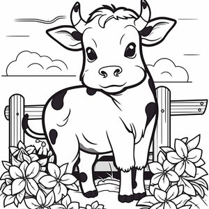 Cute Farm Animals 16-20 Kids Coloring Pages 8x11 - Etsy