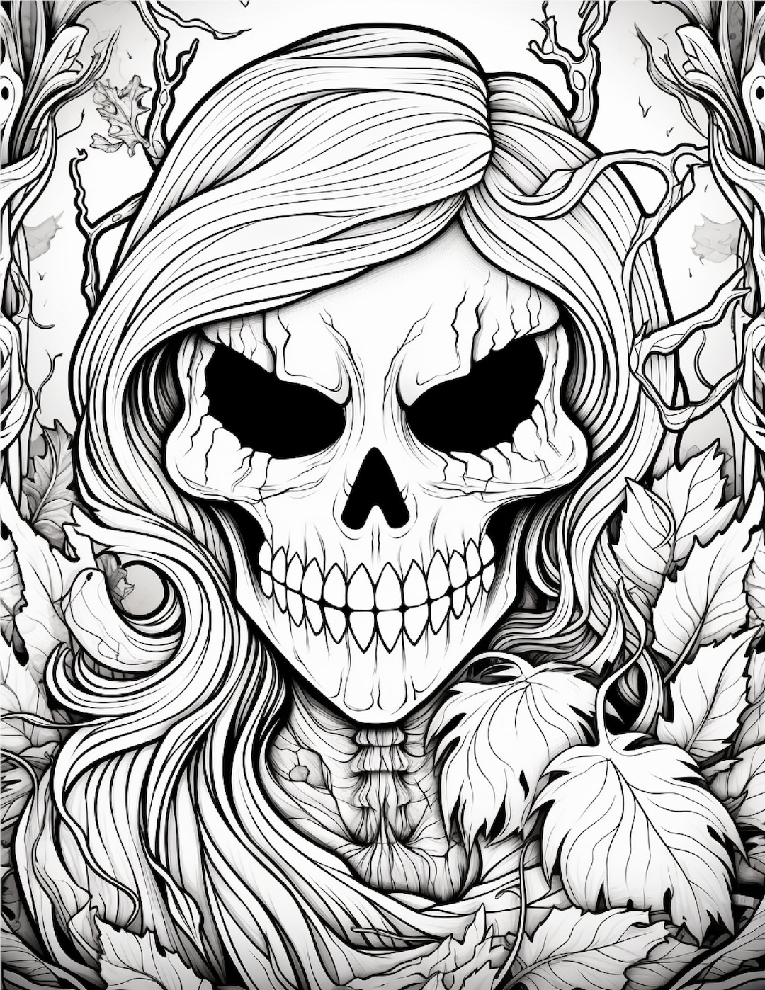 Happy Halloween 111-115 Adult Coloring Pages 8x11 - Etsy
