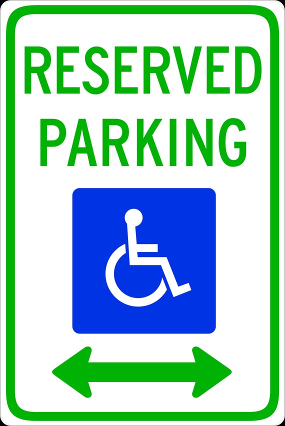 Reserved Handicap Parking Signs Custom Designs | Etsy