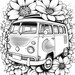 VW Micro Bus Camping Adventures Series 36-40 Coloring Pages 8x11 - Etsy