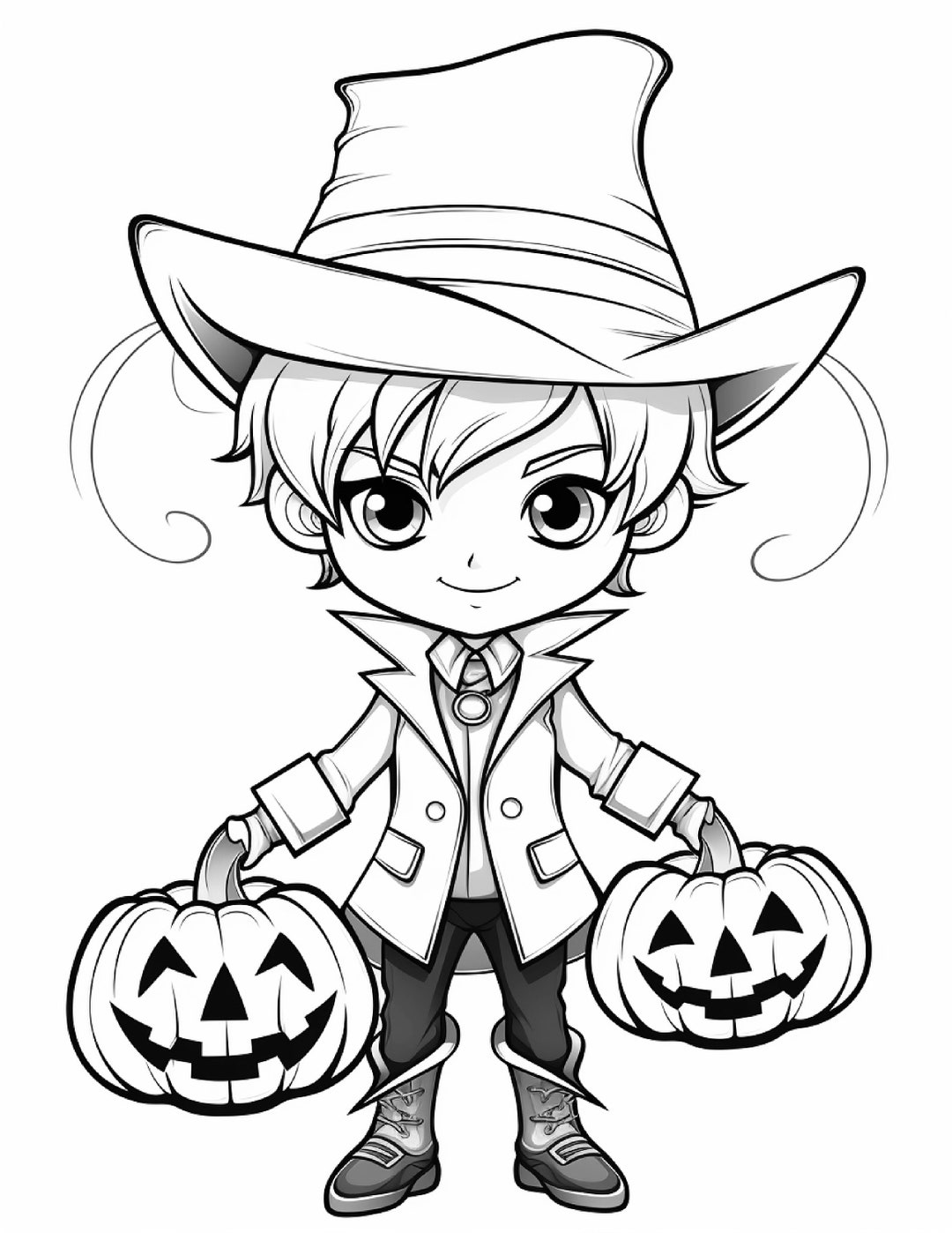 Cute Happy Halloween 21-25 Kids Coloring Pages 8x11 - Etsy UK