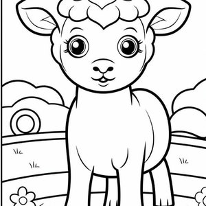 Cute Farm Animals 61-65 Kids Coloring Pages 8x11 - Etsy