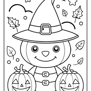 Happy Halloween 11-15 Kids Coloring Pages 8x11 - Etsy