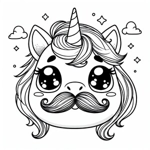 Enchanting Unicorn 46-50 Kids Coloring Pages 8x11 - Etsy