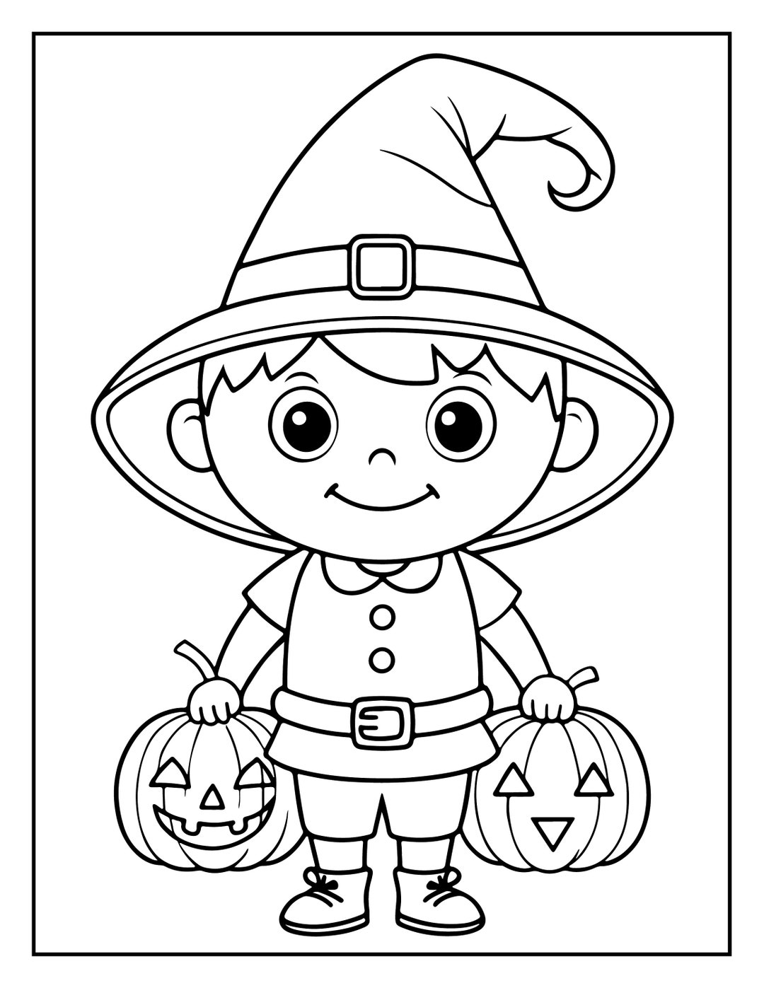 Happy Halloween 11-15 Kids Coloring Pages 8x11 - Etsy