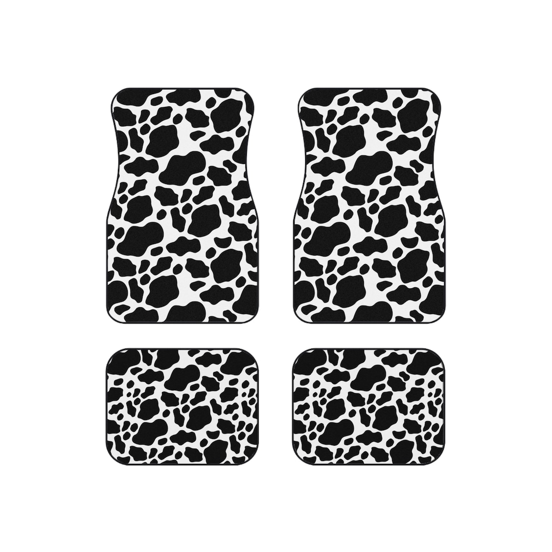 Cow Print 1 Car Mats set of 4 - Etsy