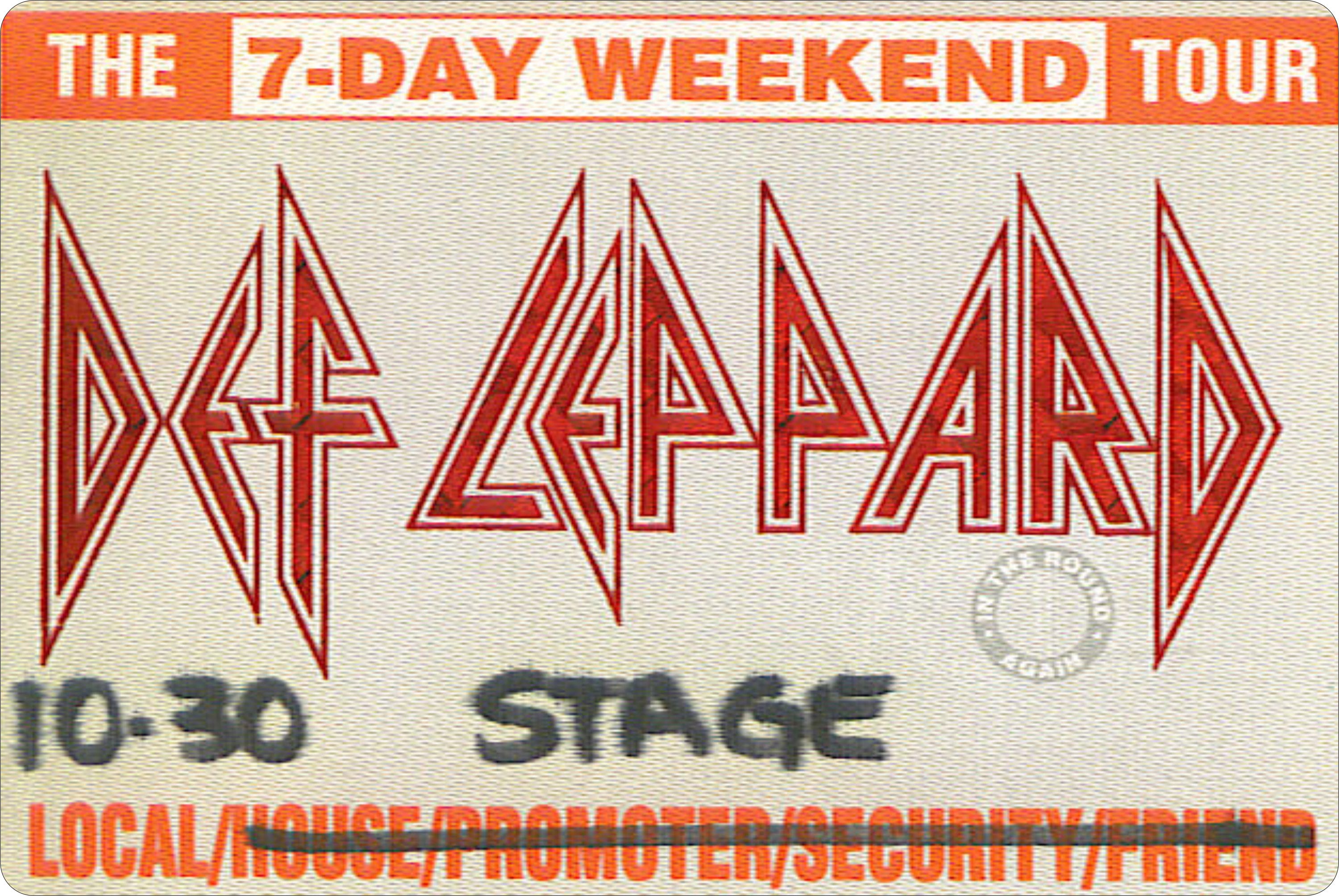 Def Leppard 7 Day Weekend Tour Backstage Pass - Etsy