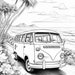 VW Micro Bus Camping Adventures Series 46-50 Coloring Pages 8x11 - Etsy