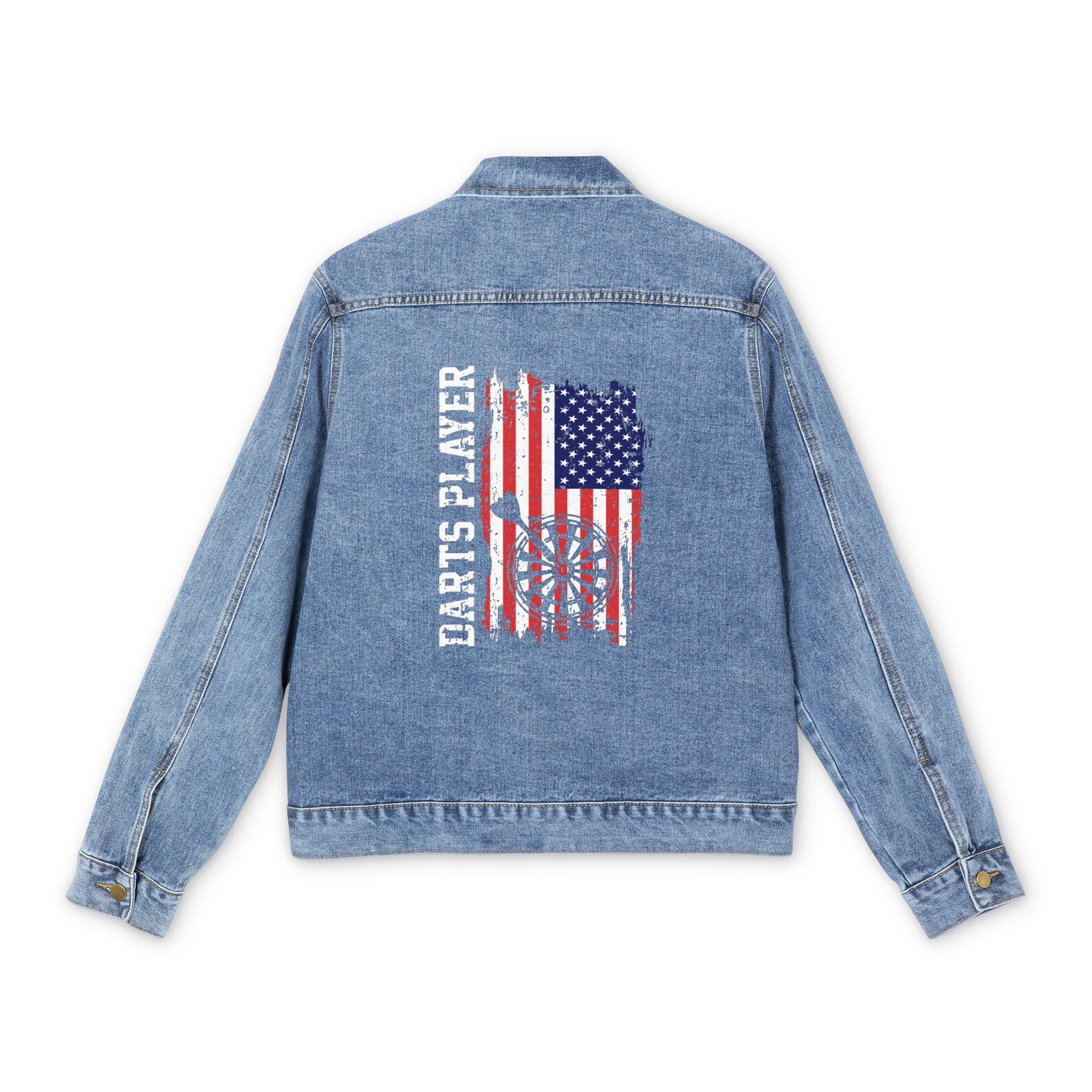 Darts Player American Flag 1 Men's Denim Jacket - Etsy