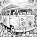 VW Micro Bus Camping Adventures Series 16-20 Coloring Pages 8x11 - Etsy