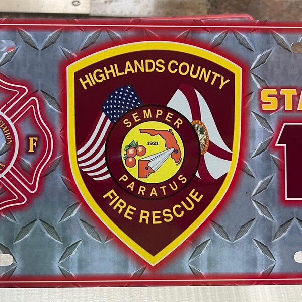 Custom Firefighter License Plates - Etsy
