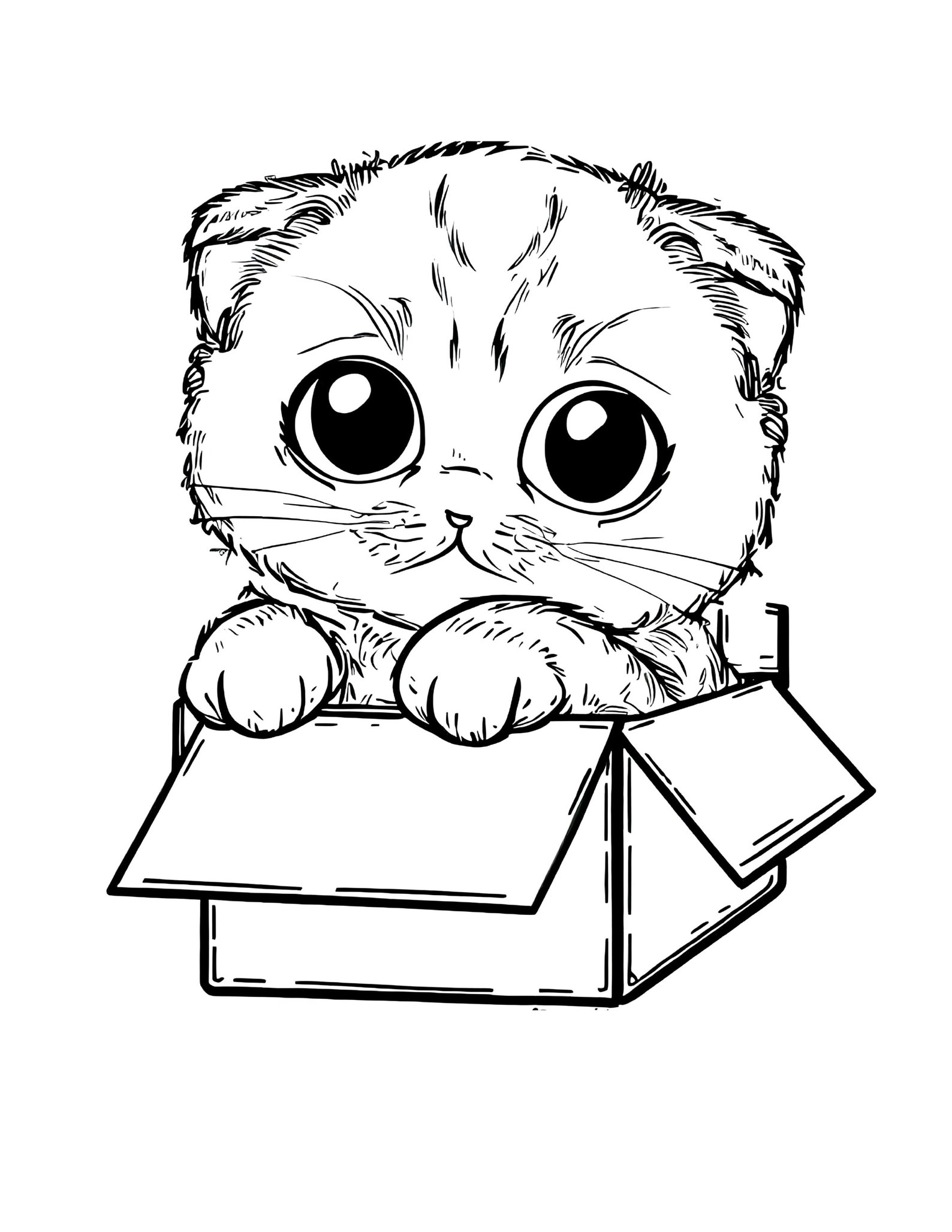 Adorable Cats 6-10 Kids Coloring Pages 8x11 - Etsy