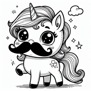 Enchanting Unicorn 46-50 Kids Coloring Pages 8x11 - Etsy