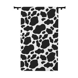 Cow Print Window Curtains 1 Piece - Etsy