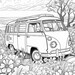 VW Micro Bus Camping Adventures Series 56-60 Coloring Pages 8x11 - Etsy