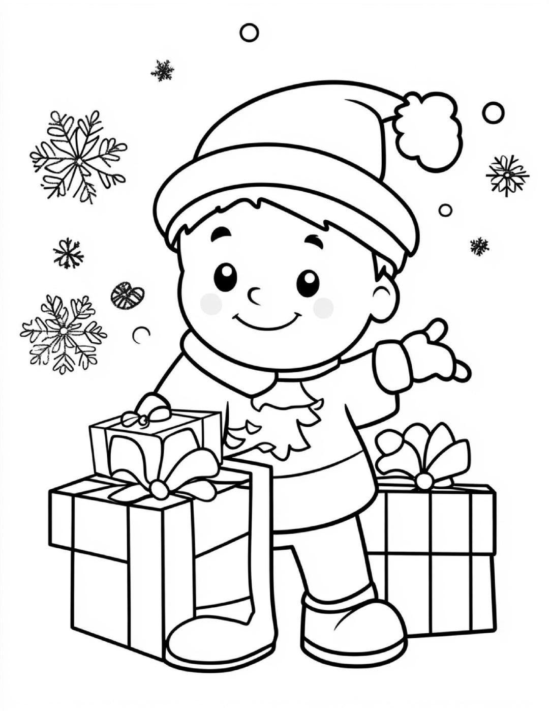 Cute Christmas 96-100 Kids Coloring Pages 5 8x11 - Etsy