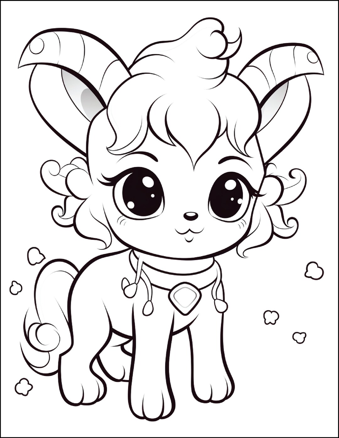 Cute Animals 46-50 Kids Coloring Pages 8x11 - Etsy