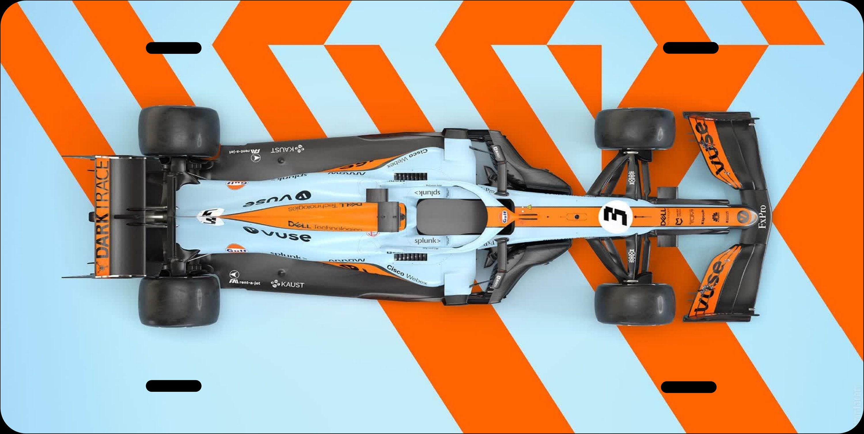 Mclaren F1 Gulf License Plate - Etsy