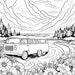 VW Micro Bus Camping Adventures Series 36-40 Coloring Pages 8x11 - Etsy
